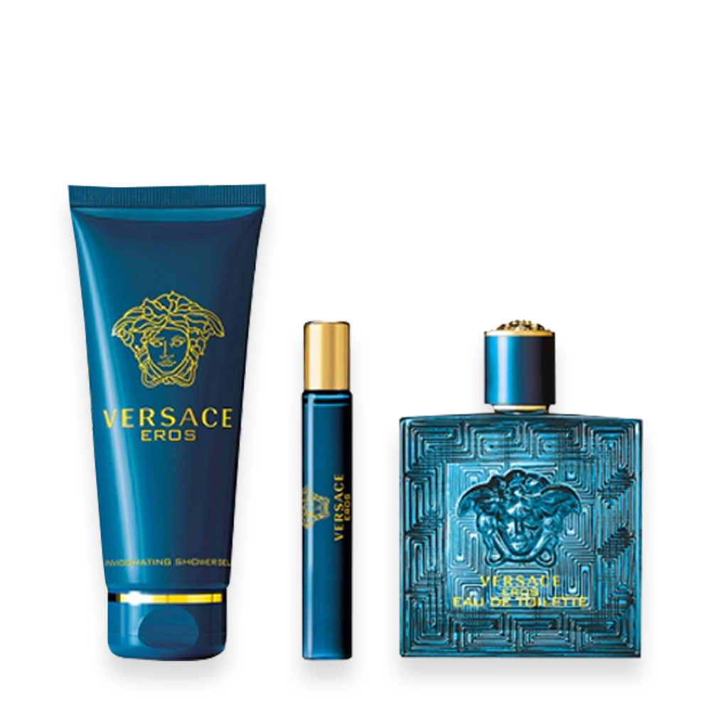 Versace Eros 3.4 oz. 3pc Gift Set – Face and Body Shoppe