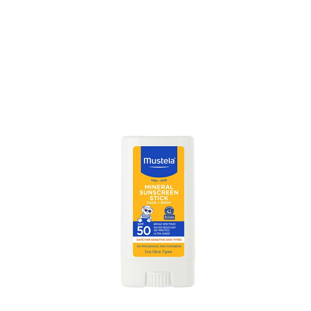 Mustela SPF 50 Mineral Sunscreen Stick 0.6 oz. – Face and Body Shoppe