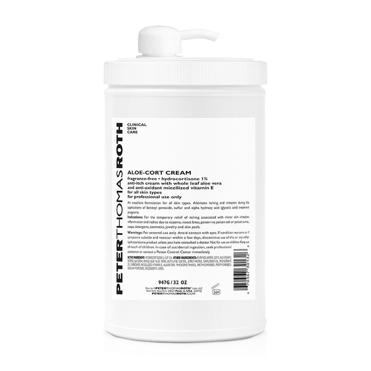 Peter Thomas Roth Aloe-Cort Cream (Professional Size) 32oz – Face and ...