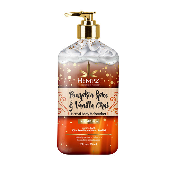 Hempz Pumpkin Spice & Vanilla Chai Herbal Body Moisturizing Lotion ...